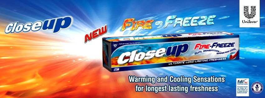 Close Up Toothpaste Fire Freeze