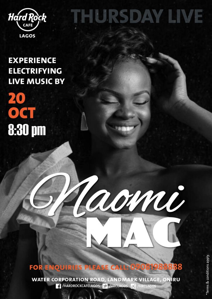 Naomi Mac To Perform Live at Hard Rock Cafe – Brandessence Nigeria ...