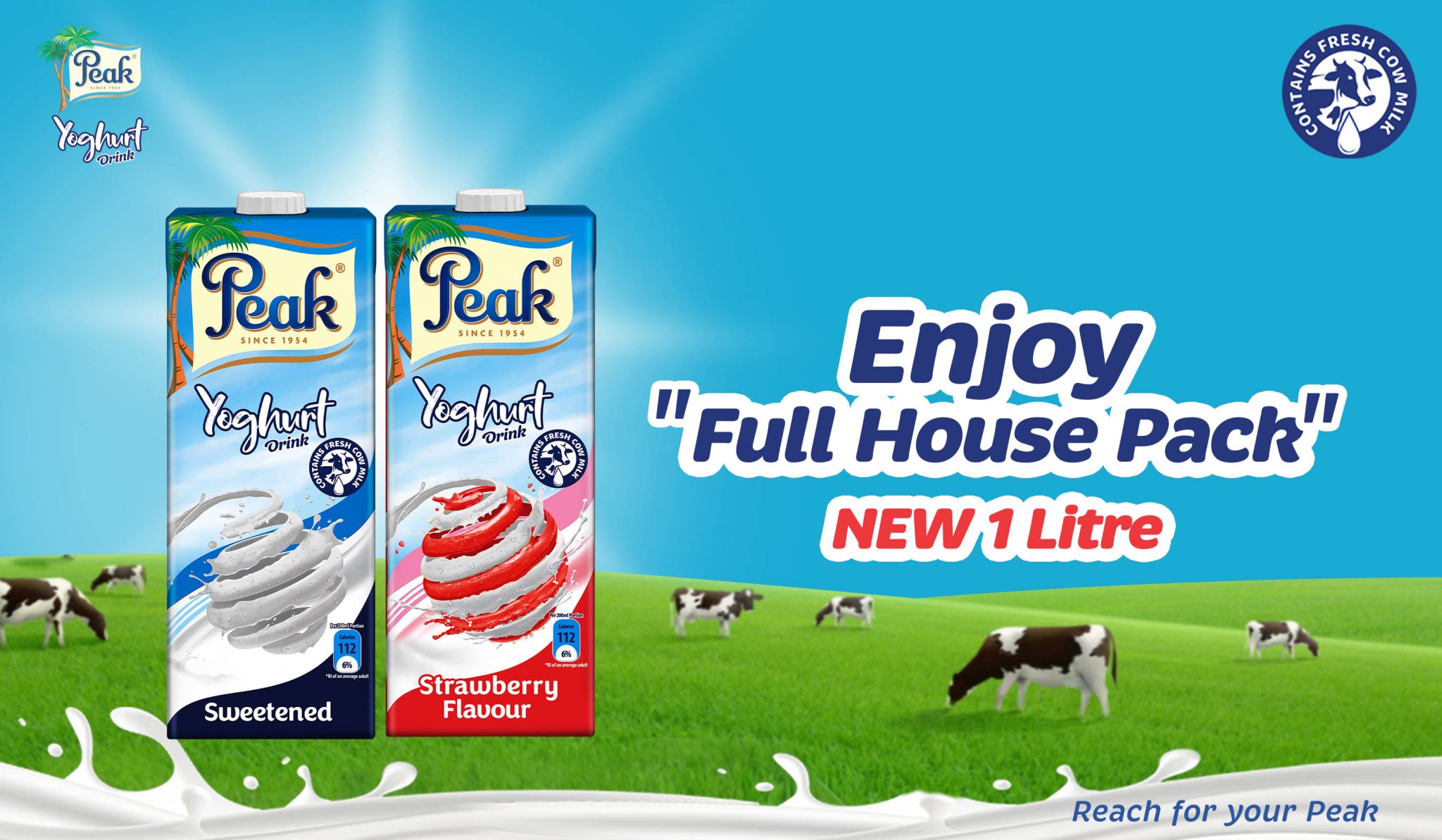 Peak Yoghurt Drink Introduces 1 Litre “Full House Pack” – Brandessence ...